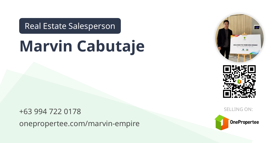 Marvin Cabutaje - Real Estate Salesperson Selling on OnePropertee