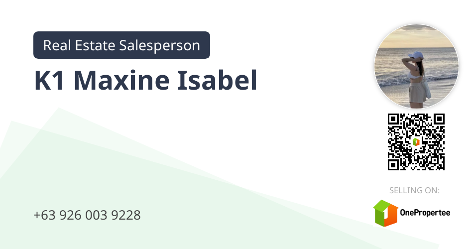 K1 Maxine Isabel - Real Estate Salesperson Selling on OnePropertee