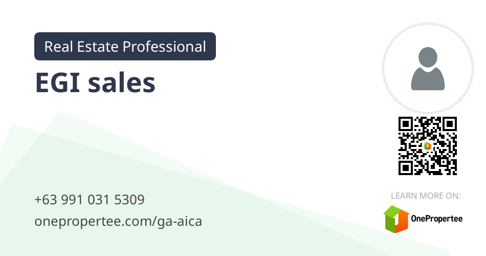 EGI sales - Real Estate Professional Selling on OnePropertee