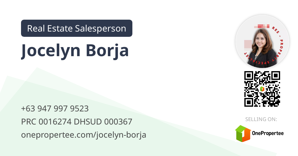Jocelyn Borja - Real Estate Salesperson Selling on OnePropertee