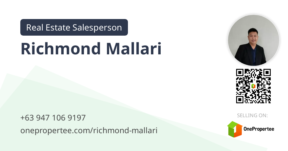 Richmond Mallari - Real Estate Salesperson Selling on OnePropertee