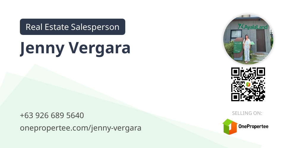 Jenny Vergara - Real Estate Salesperson Selling on OnePropertee