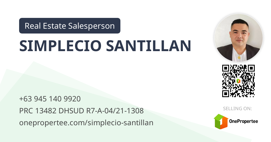 SIMPLECIO SANTILLAN - Real Estate Salesperson Selling on OnePropertee