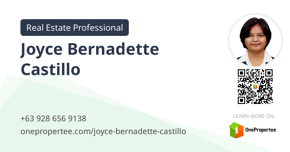 Joyce Bernadette Castillo - Real Estate Professional Selling on OnePropertee