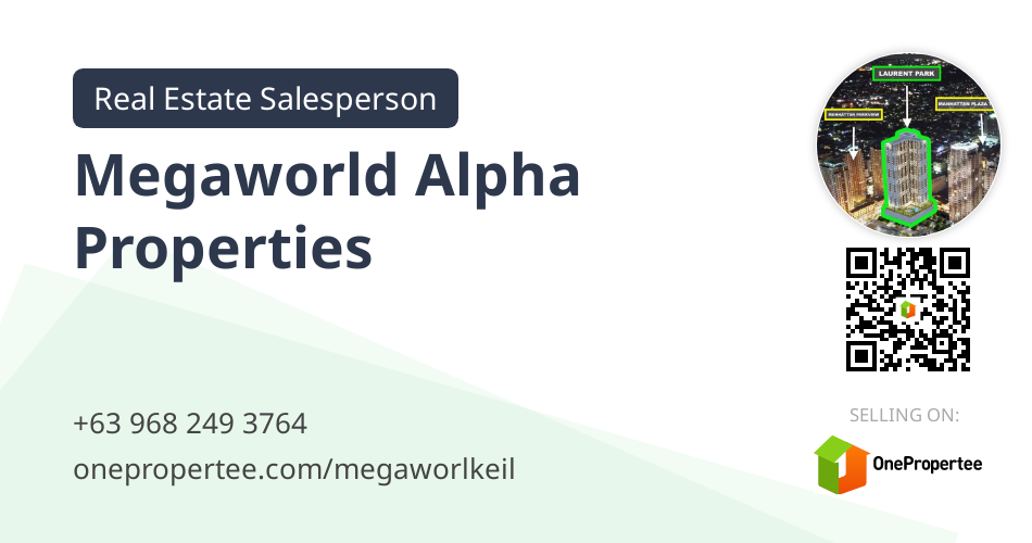 Megaworld Alpha Properties - Real Estate Salesperson Selling on OnePropertee