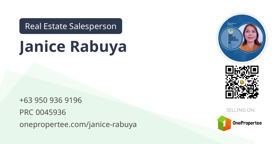 Janice Rabuya - Real Estate Salesperson Selling on OnePropertee