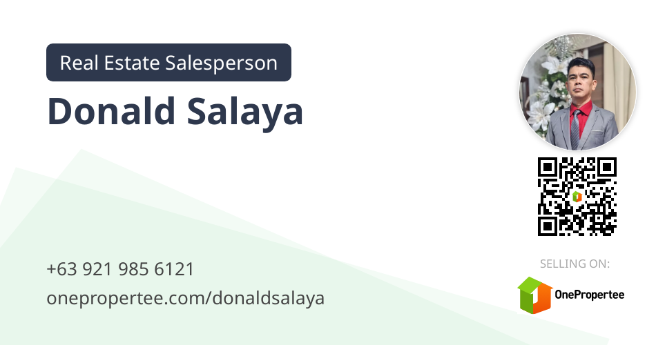Donald Salaya - Real Estate Salesperson Selling on OnePropertee