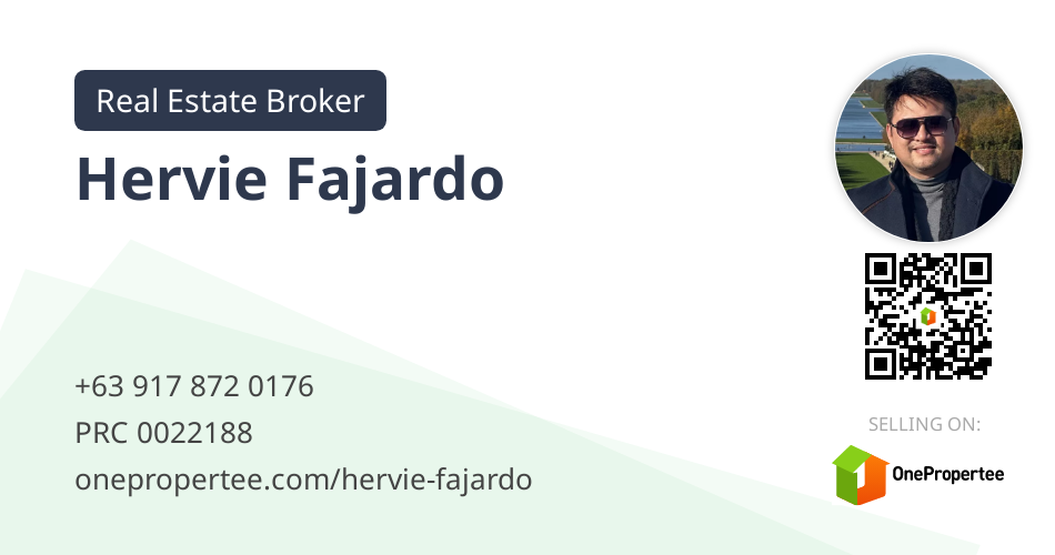 Hervie Fajardo - Real Estate Broker Selling on OnePropertee