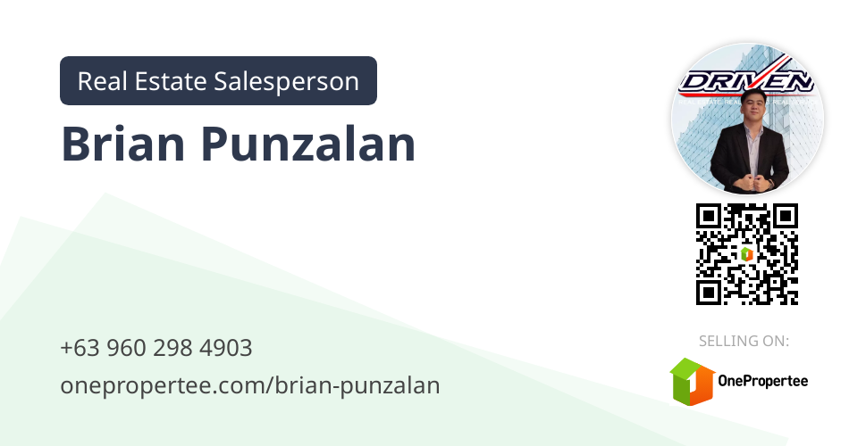 Brian Punzalan - Real Estate Salesperson Selling on OnePropertee