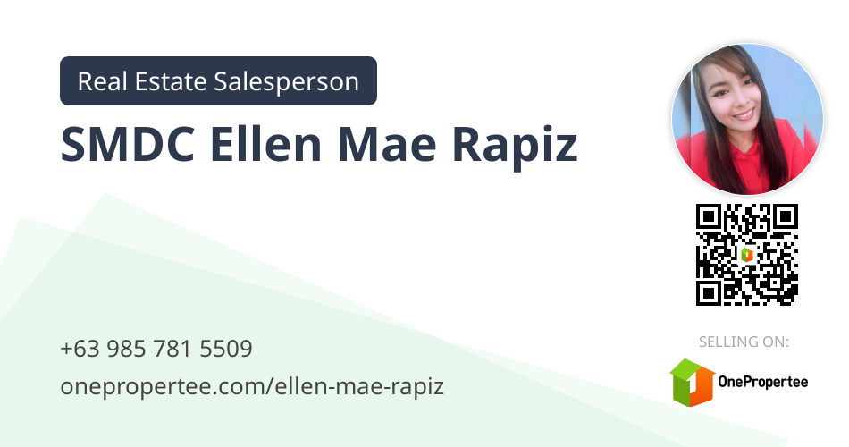 SMDC Ellen Mae Rapiz - Real Estate Salesperson Selling on OnePropertee