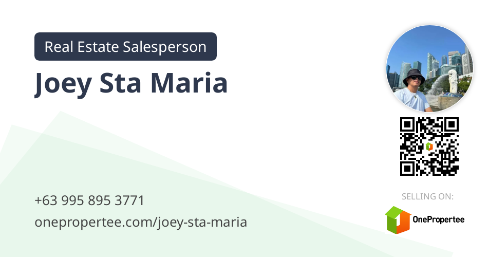 Joey Sta Maria - Real Estate Salesperson Selling on OnePropertee