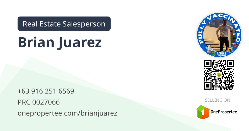 Brian Juarez - Real Estate Salesperson Selling on OnePropertee