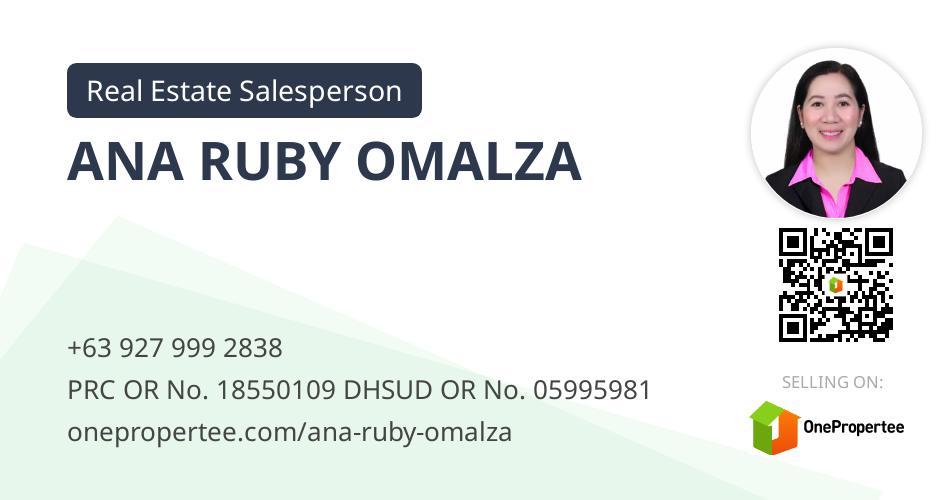 ANA RUBY OMALZA - Real Estate Salesperson Selling on OnePropertee