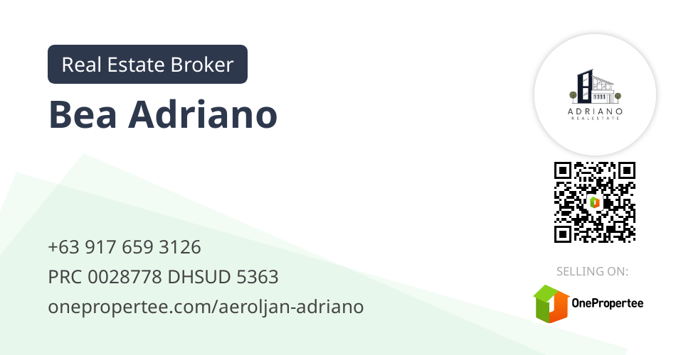 Bea Adriano - Real Estate Broker Selling on OnePropertee