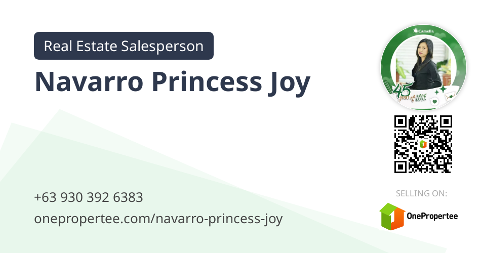 Navarro Princess Joy - Real Estate Salesperson Selling on OnePropertee