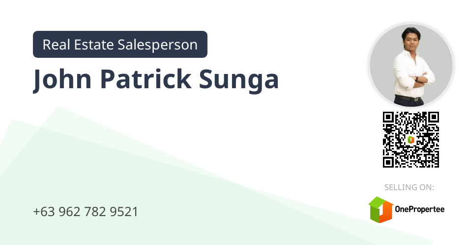 John Patrick Sunga - Real Estate Salesperson Selling on OnePropertee