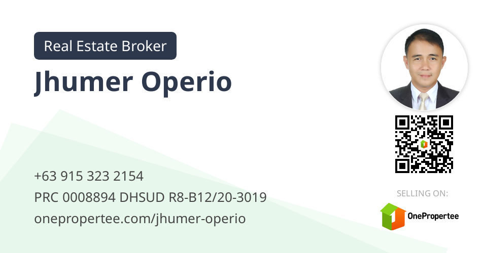 Jhumer Operio - Real Estate Broker Selling on OnePropertee