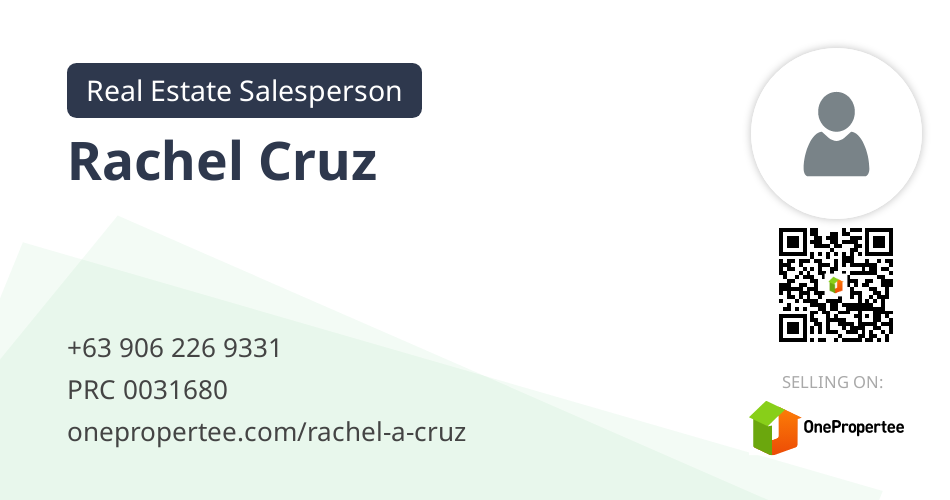 Rachel Cruz - Real Estate Salesperson Selling on OnePropertee
