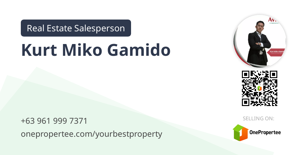 Kurt Miko Gamido - Real Estate Salesperson Selling on OnePropertee
