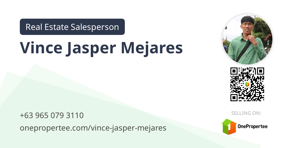 Vince Jasper Mejares - Real Estate Salesperson Selling on OnePropertee