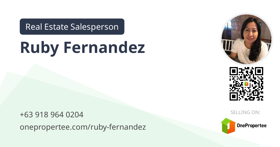 Ruby Fernandez - Real Estate Salesperson Selling on OnePropertee