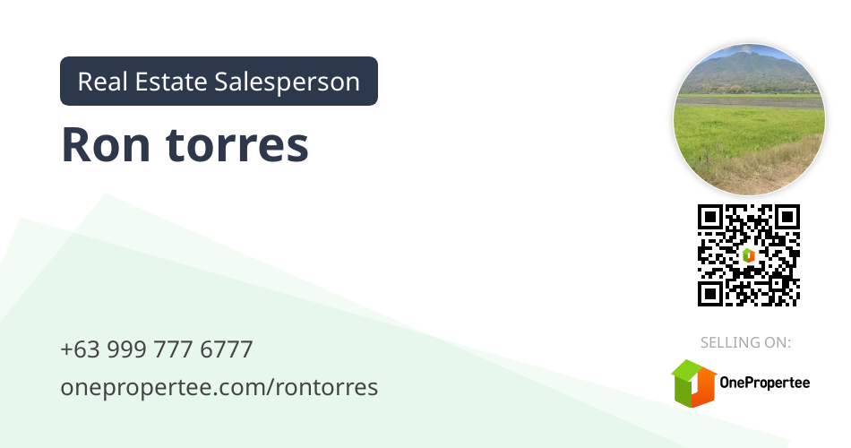 Ron torres - Real Estate Salesperson Selling on OnePropertee