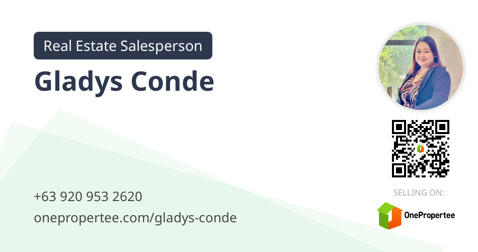 Gladys Conde - Real Estate Salesperson Selling on OnePropertee