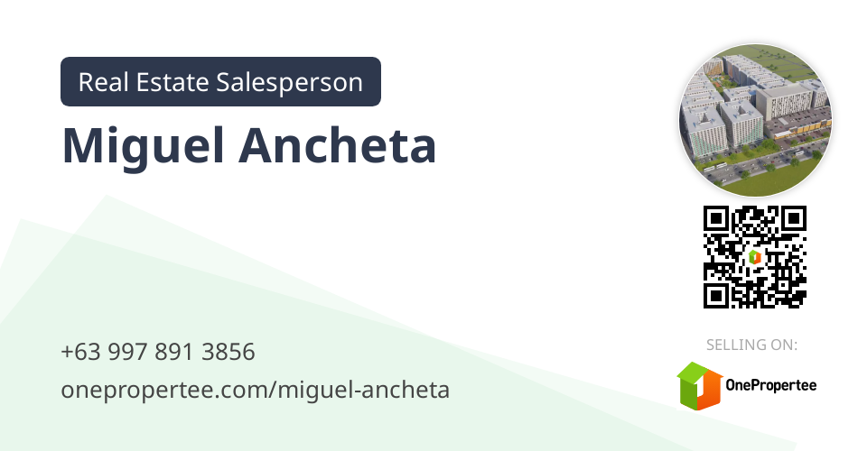 Miguel Ancheta - Real Estate Salesperson Selling on OnePropertee
