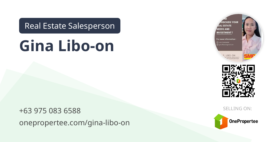 Gina Libo-on - Real Estate Salesperson Selling on OnePropertee