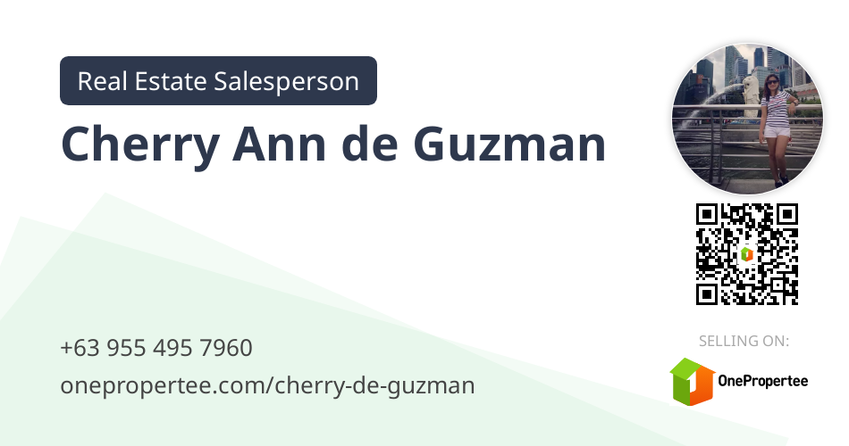 Cherry Ann de Guzman - Real Estate Salesperson Selling on OnePropertee