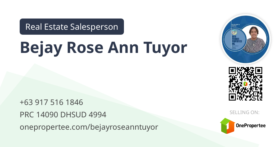 Bejay Rose Ann Tuyor - Real Estate Salesperson Selling on OnePropertee