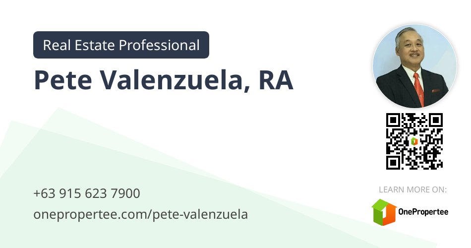 Pete Valenzuela, RA - Real Estate Professional Selling on OnePropertee