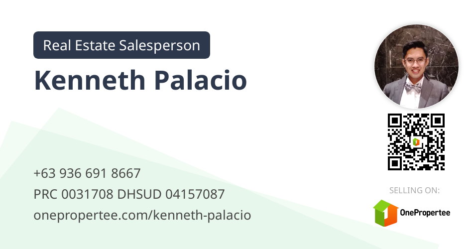 Kenneth Palacio - Real Estate Salesperson Selling on OnePropertee
