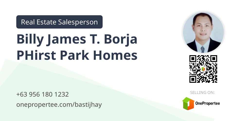 Billy James T. Borja PHirst Park Homes - Real Estate Salesperson ...