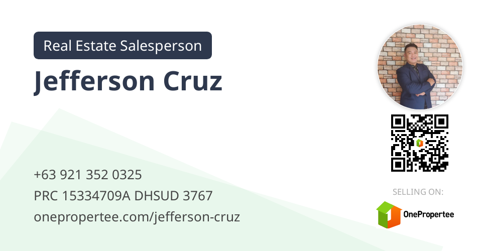 Jefferson Cruz - Real Estate Salesperson Selling on OnePropertee