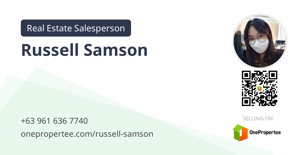 Russell Samson - Real Estate Salesperson Selling on OnePropertee