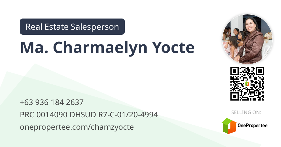 Ma. Charmaelyn Yocte - Real Estate Salesperson Selling on OnePropertee