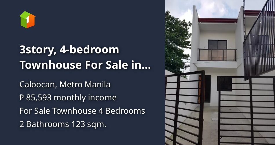 3story, 4-bedroom Townhouse For Sale in Caloocan Metro Manila [Houses ... 3story, 4-bedroom Townhouse For Sale in Caloocan Metro Manila [Houses ...